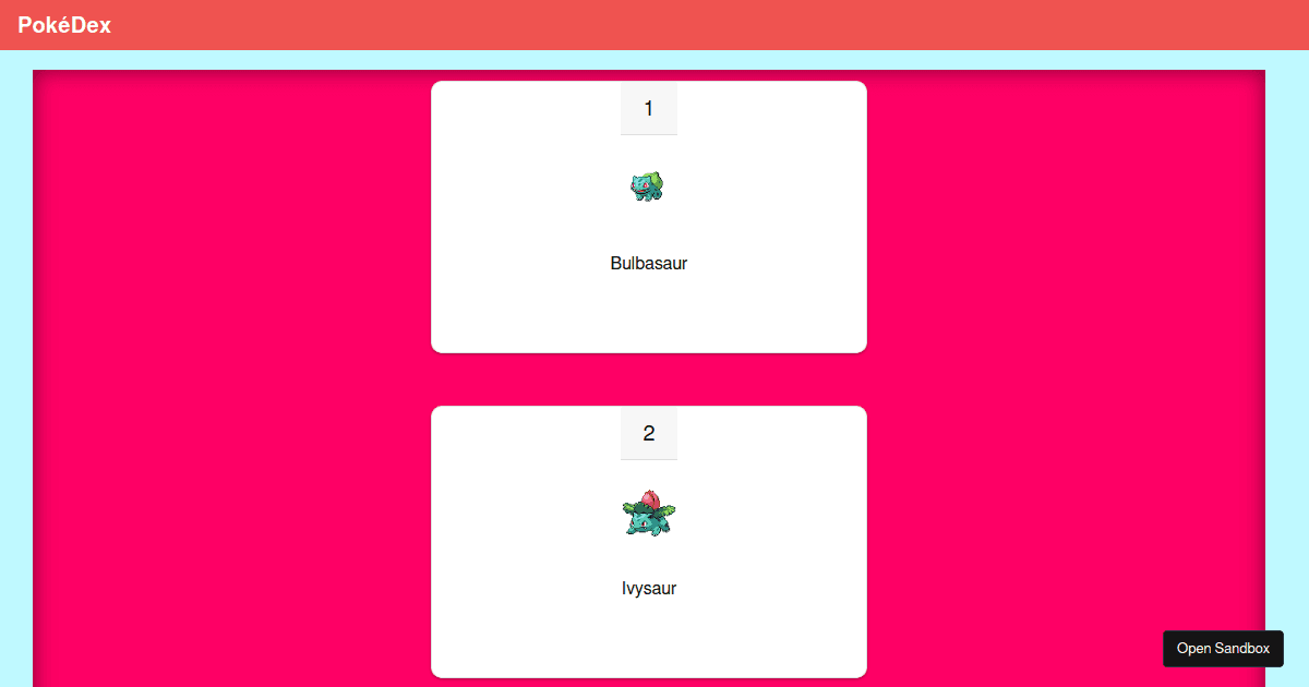 pokedex - Codesandbox
