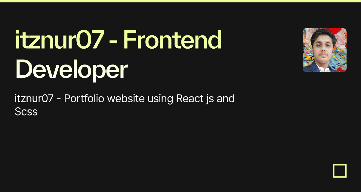 itznur07 - Frontend Developer - Codesandbox