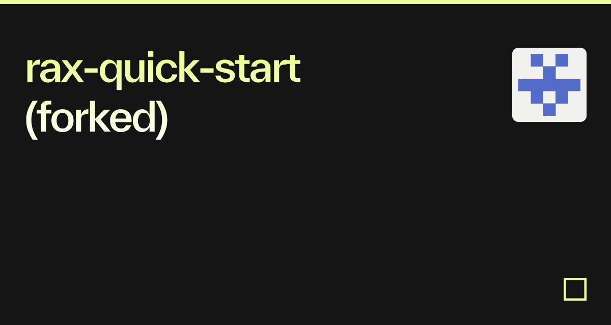 rax-quick-start (forked) - Codesandbox