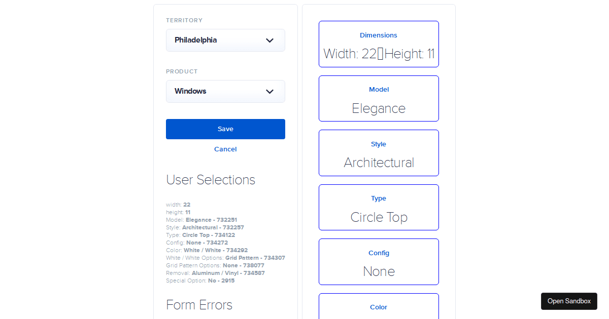product-configurator - Codesandbox