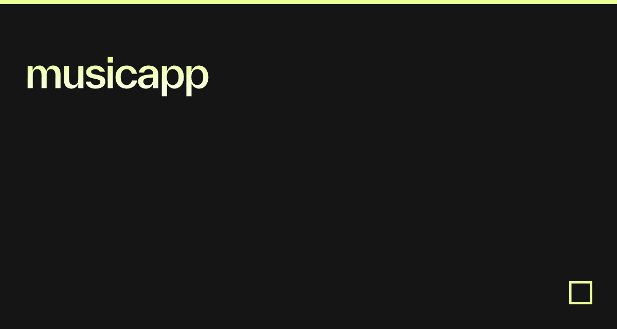 musicapp - Codesandbox