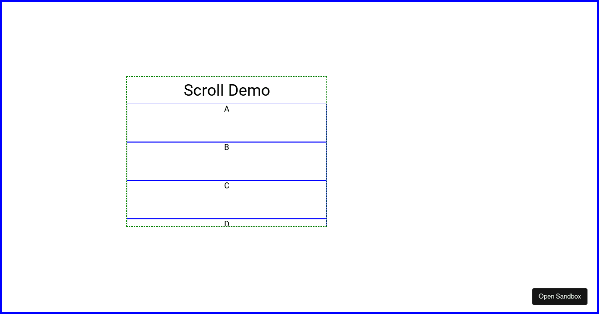 scroll demo - Codesandbox
