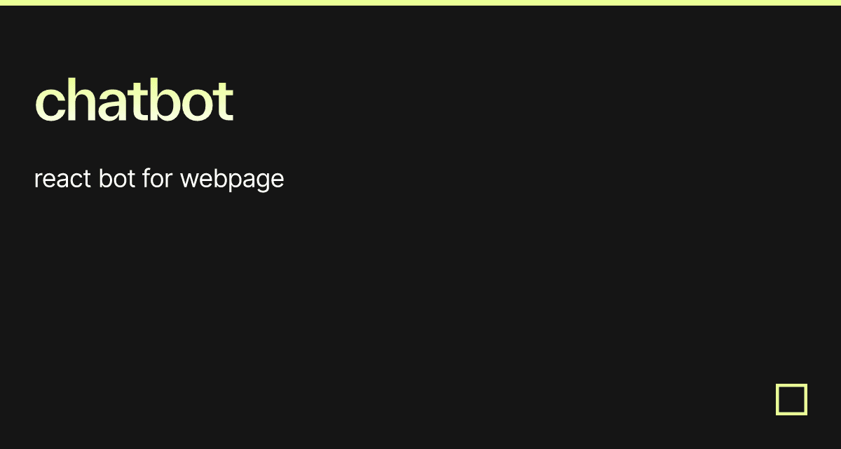 chatbot - Codesandbox