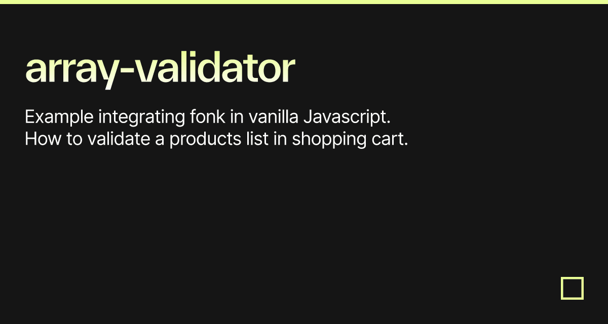array-validator - Codesandbox