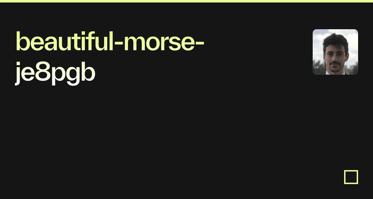 beautiful-morse-je8pgb - Codesandbox