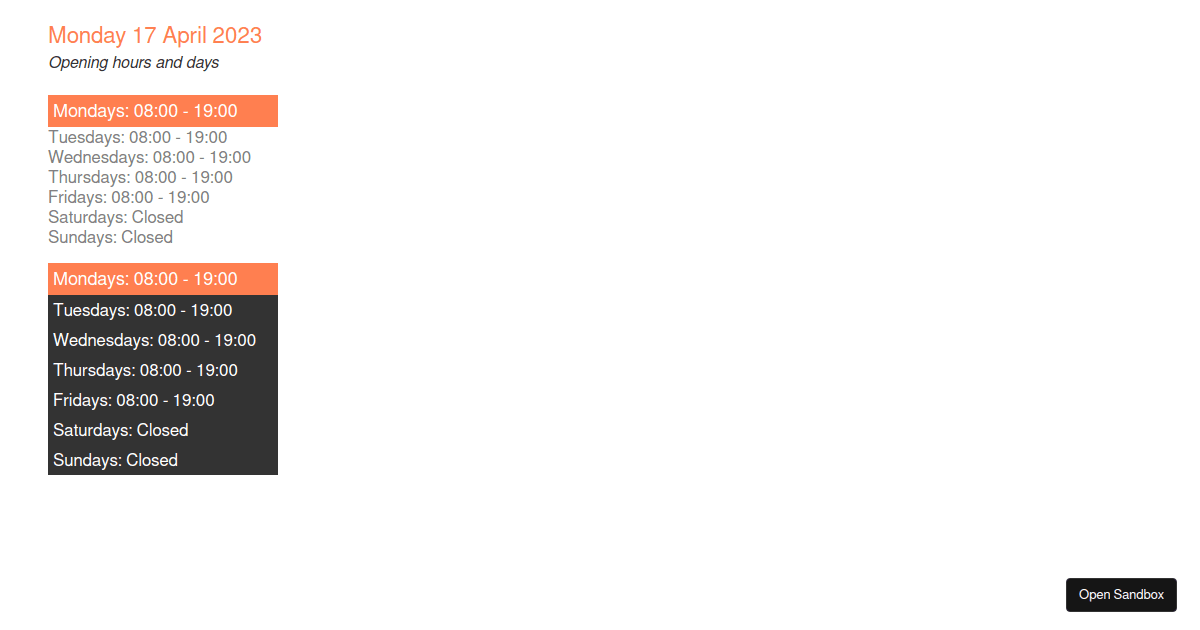 Javascript Date Codesandbox