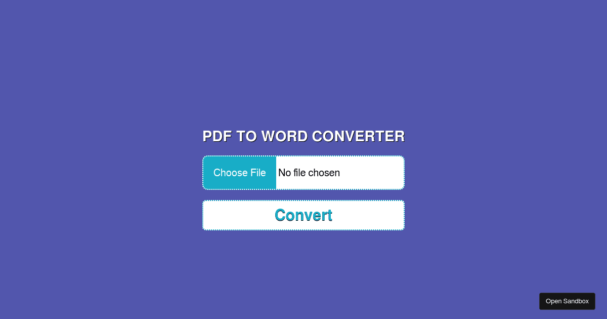 koushikxy/CodeClause-PDF-to-WORD-Converter - Codesandbox