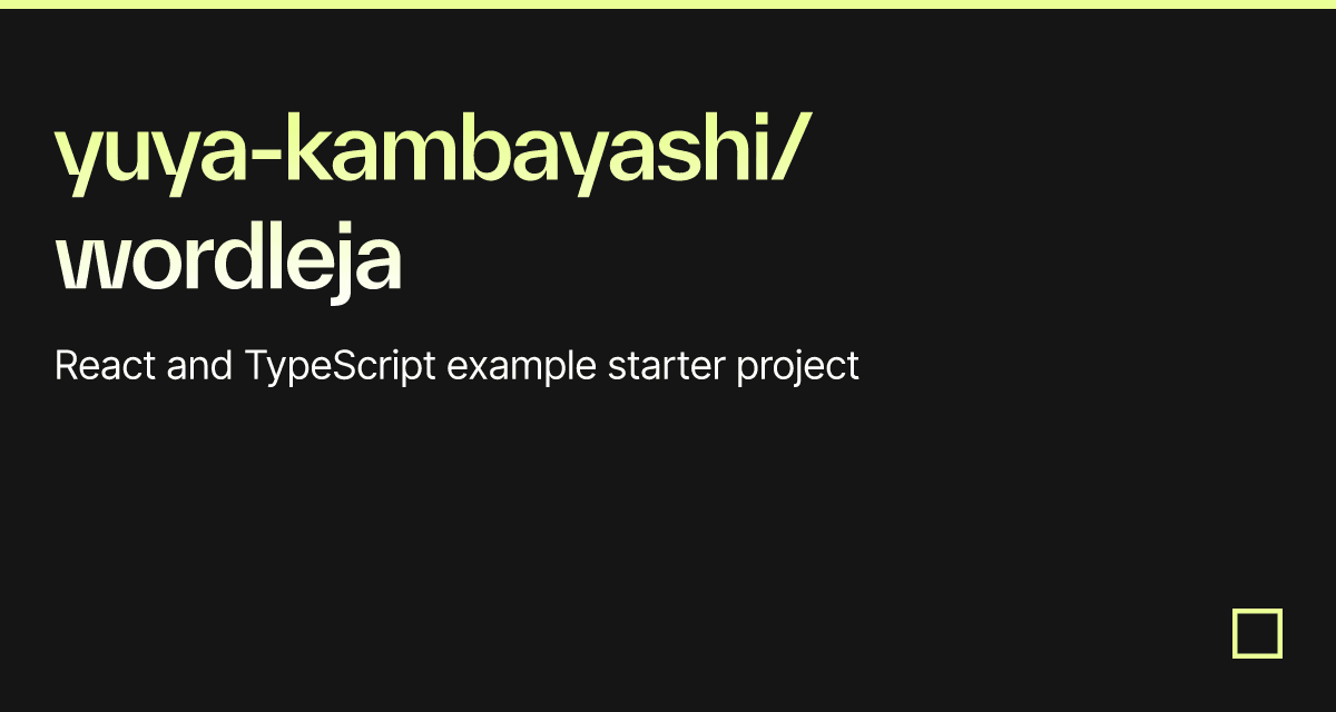 yuya-kambayashi/wordleja - Codesandbox