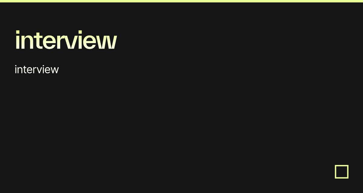 interview - Codesandbox