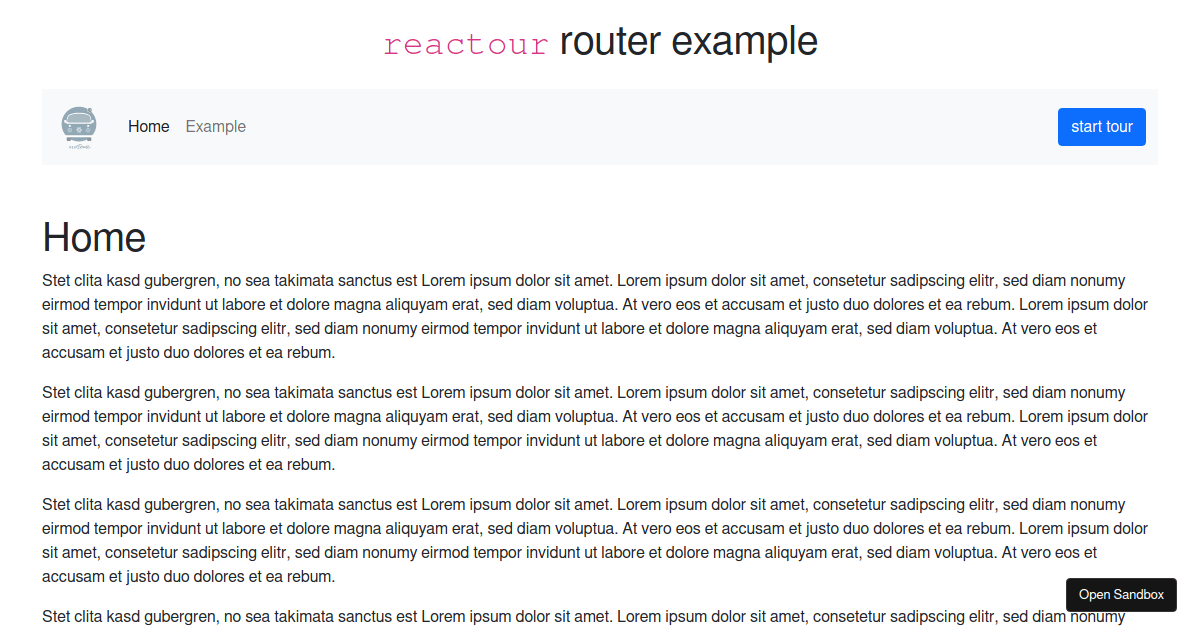 Tour Demo Using React Router Dom With Automatic Route Switching Forked Codesandbox
