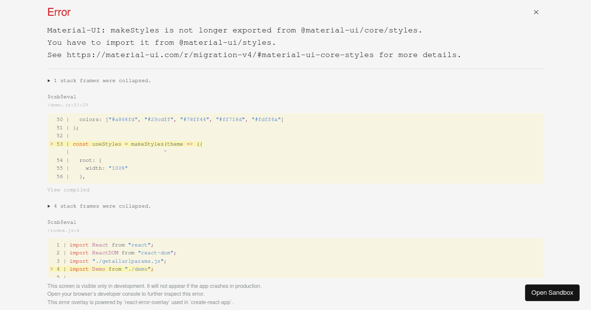 Material demo (forked) - Codesandbox