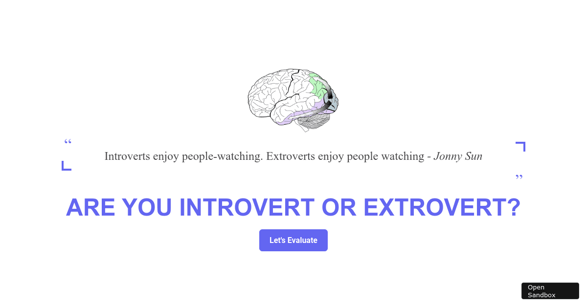 react-personality-test - Codesandbox