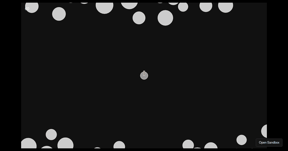 Asteroids Game (forked) - Codesandbox