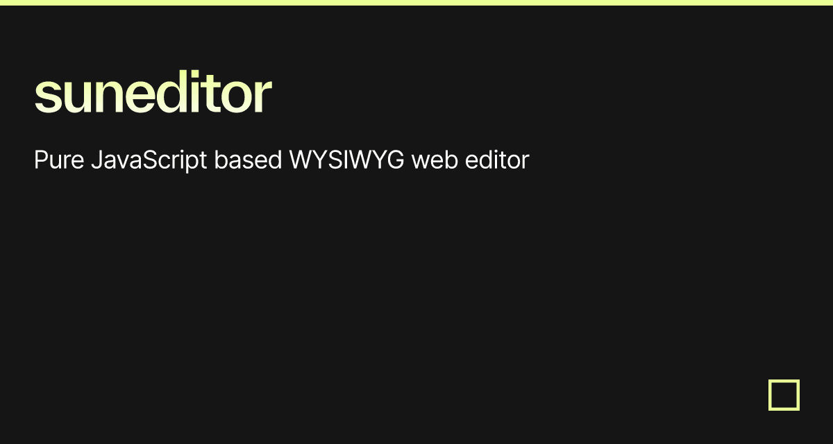 suneditor - Codesandbox