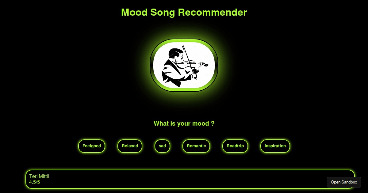 music-recommender - Codesandbox