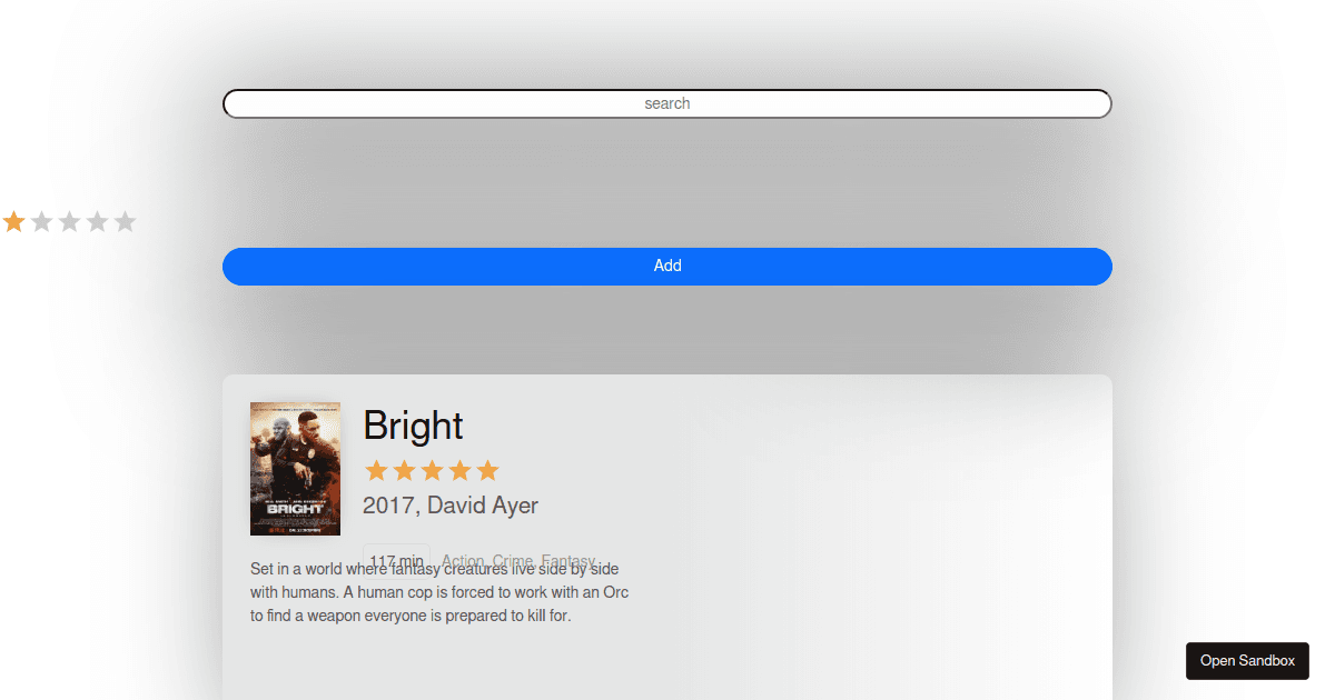moviecard - Codesandbox