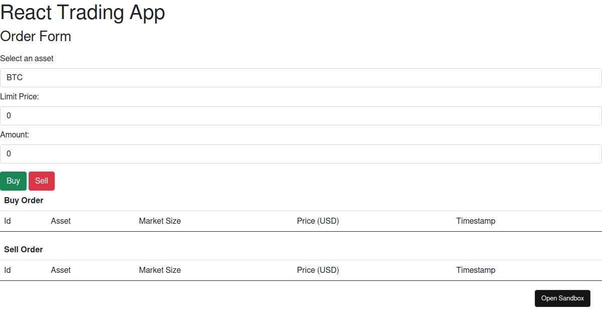 react-trading-app - Codesandbox
