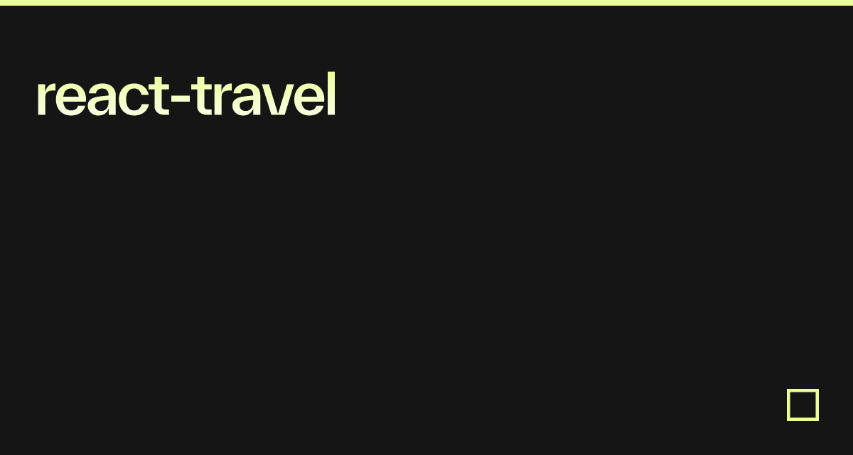 react-travel - Codesandbox