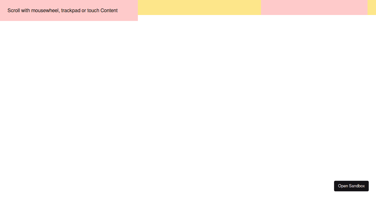 Horizontal scroll? - Codesandbox Horizontal scroll? - Codesandbox