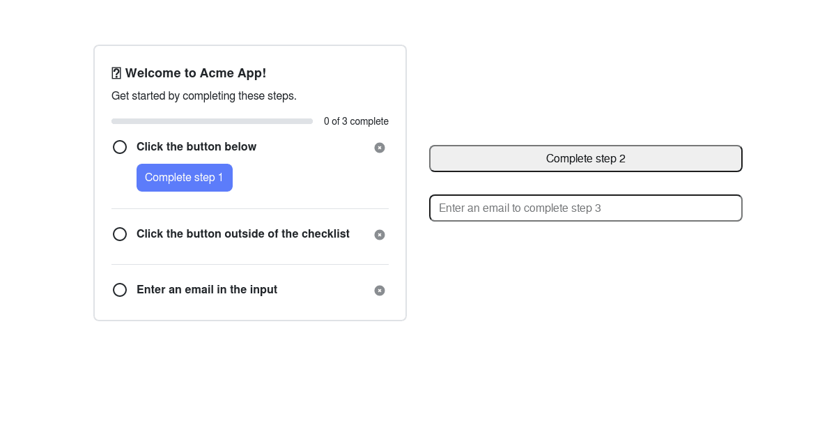 Dopt Checklist Example - Codesandbox