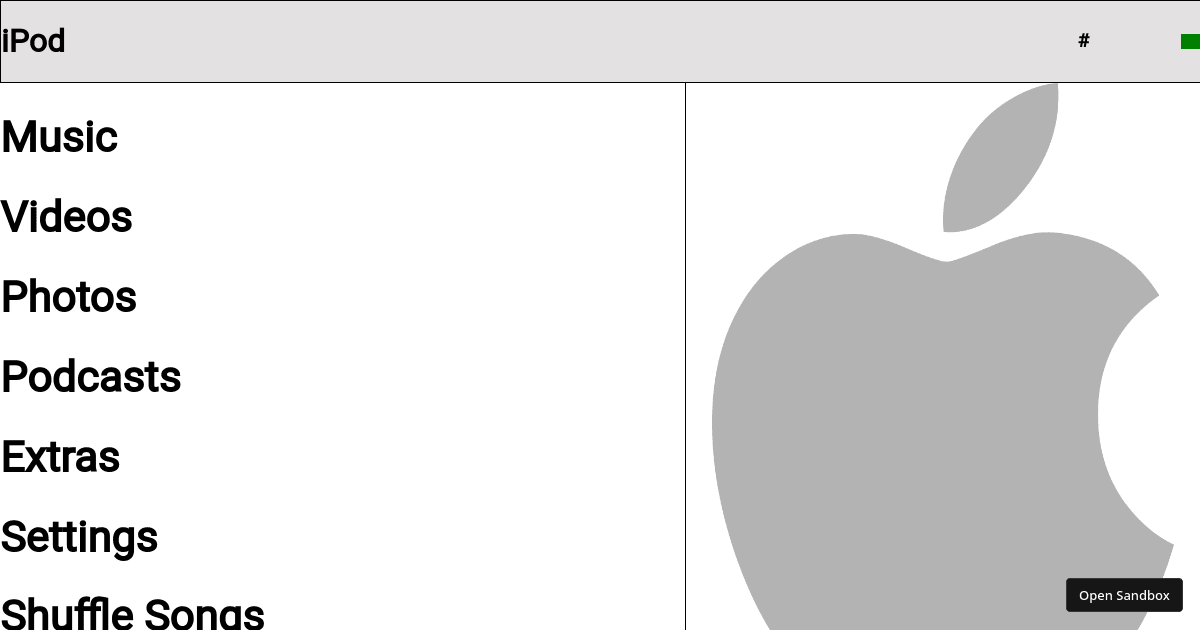 ipod-classic-ui-app - Codesandbox