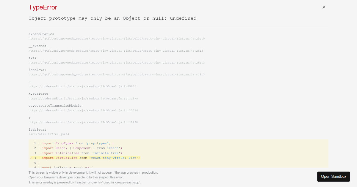 React Infinite Tree Codesandbox 0968