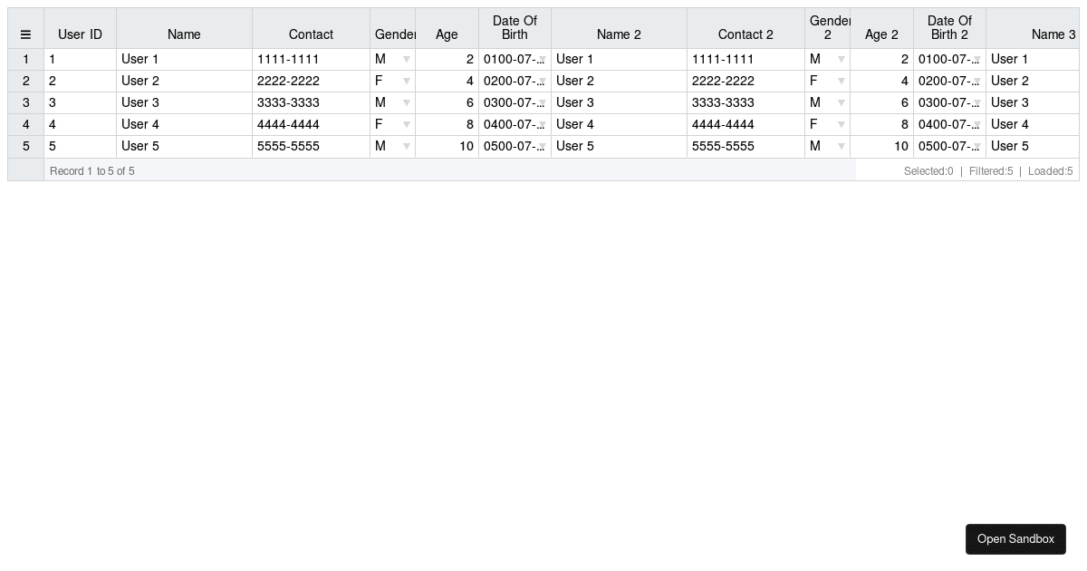 Vue Excel Editor Codesandbox