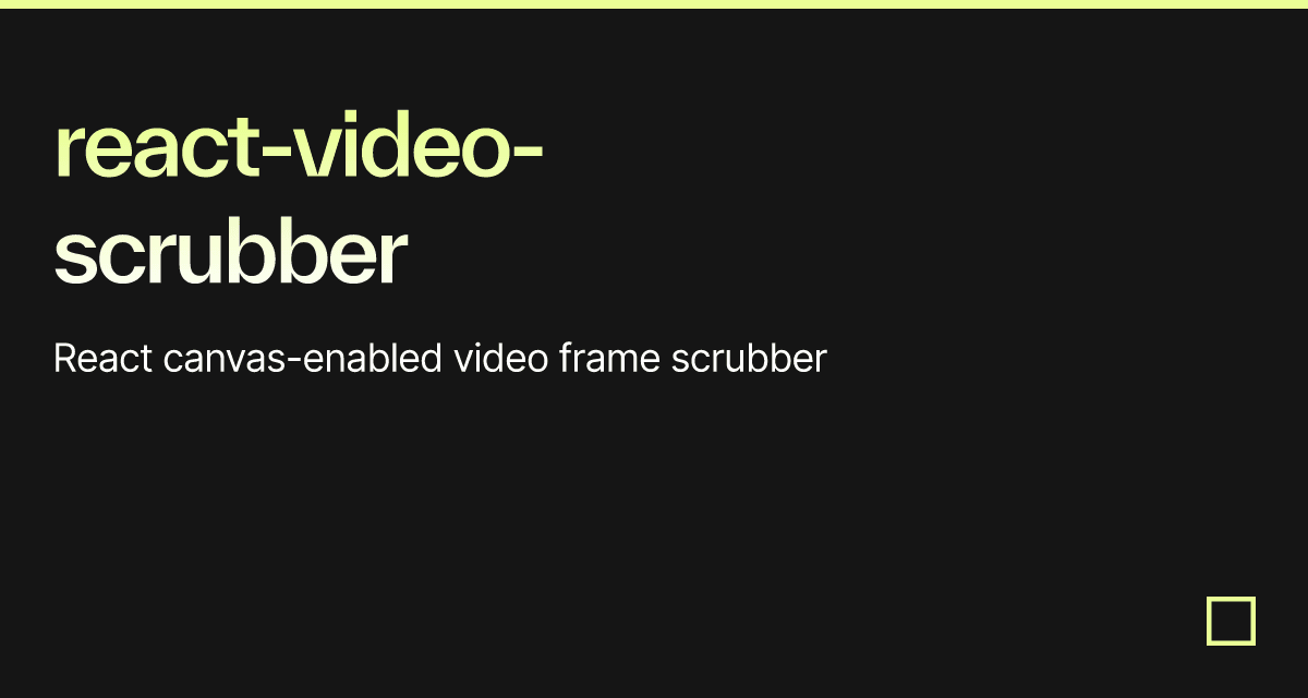 react-video-scrubber - Codesandbox