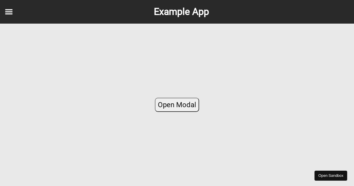 React-modal-sidemenu - Codesandbox
