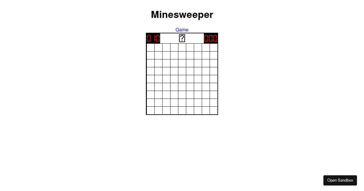 minesweeper - Codesandbox
