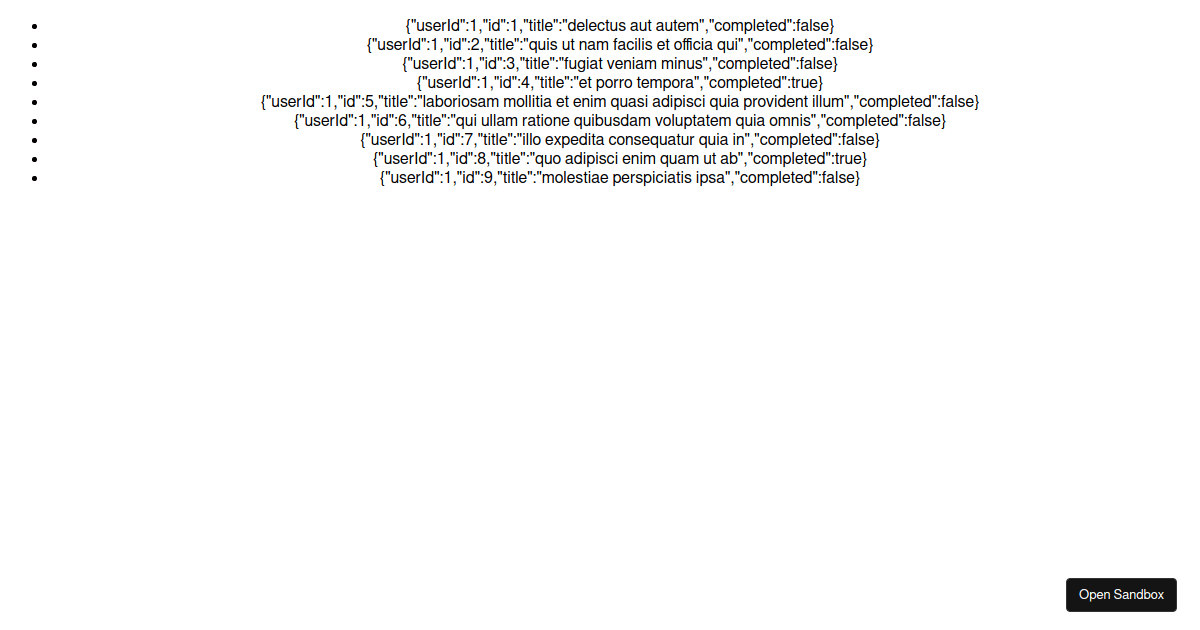 Fetching Data Using Axios Codesandbox