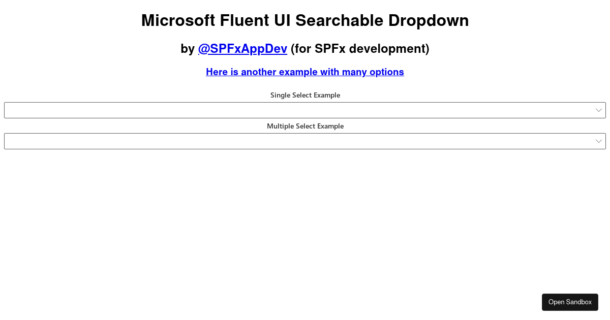 fluentui-searchable-dropdown - Codesandbox