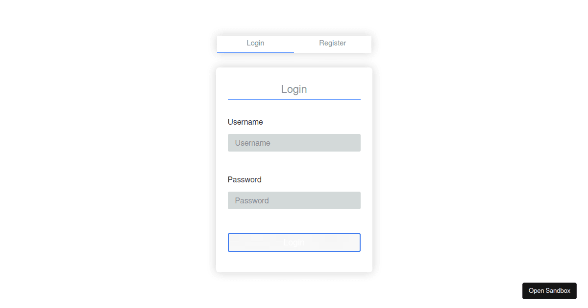React Frontend Codesandbox