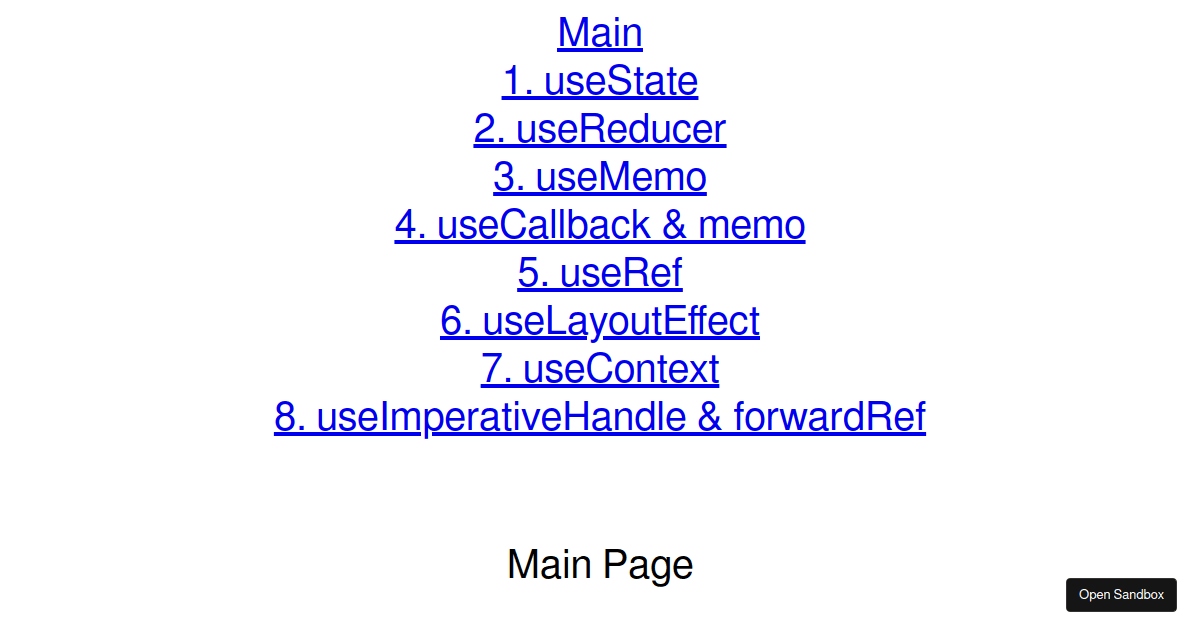 React Hooks Examples Codesandbox