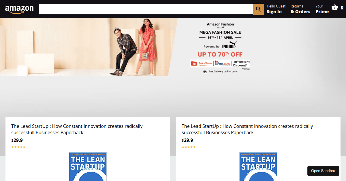 amazon-clone - Codesandbox