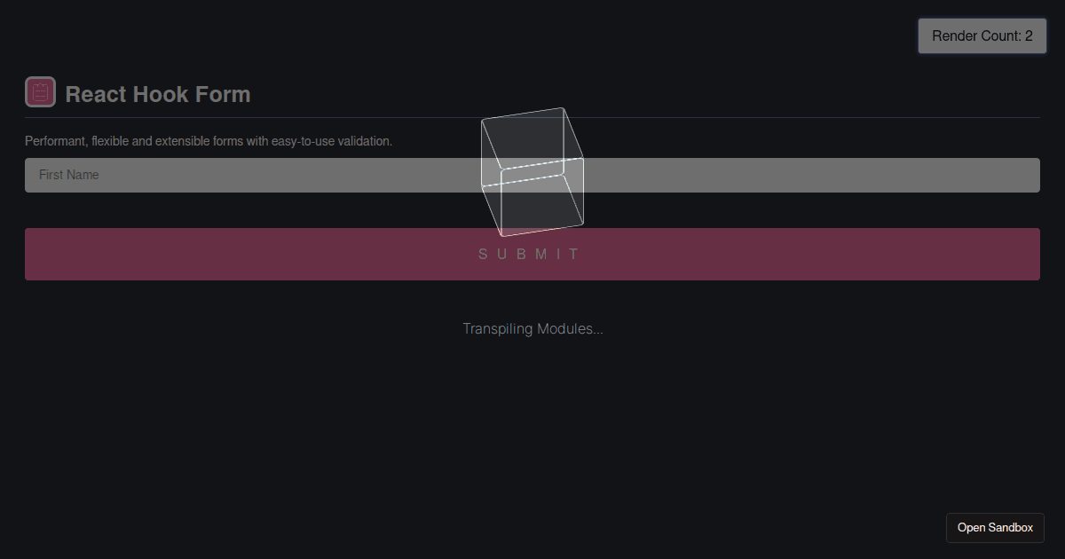 React Hook Form V7 (TS) Template - Codesandbox