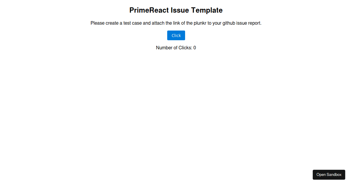 Primereact Test Codesandbox