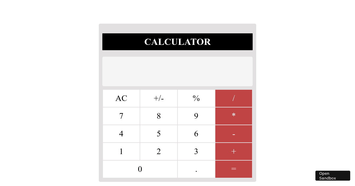 calculator-project - Codesandbox
