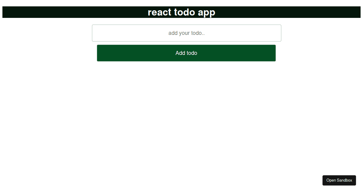 To Do Edit Delete Update Codesandbox