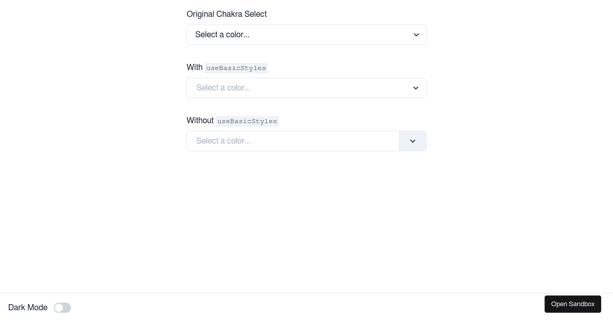 chakra-react-select useBasicStyles - Codesandbox chakra-react-select useBasicStyles - Codesandbox