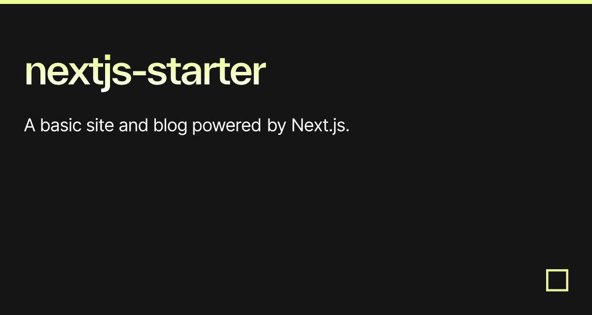 nextjs-starter - Codesandbox