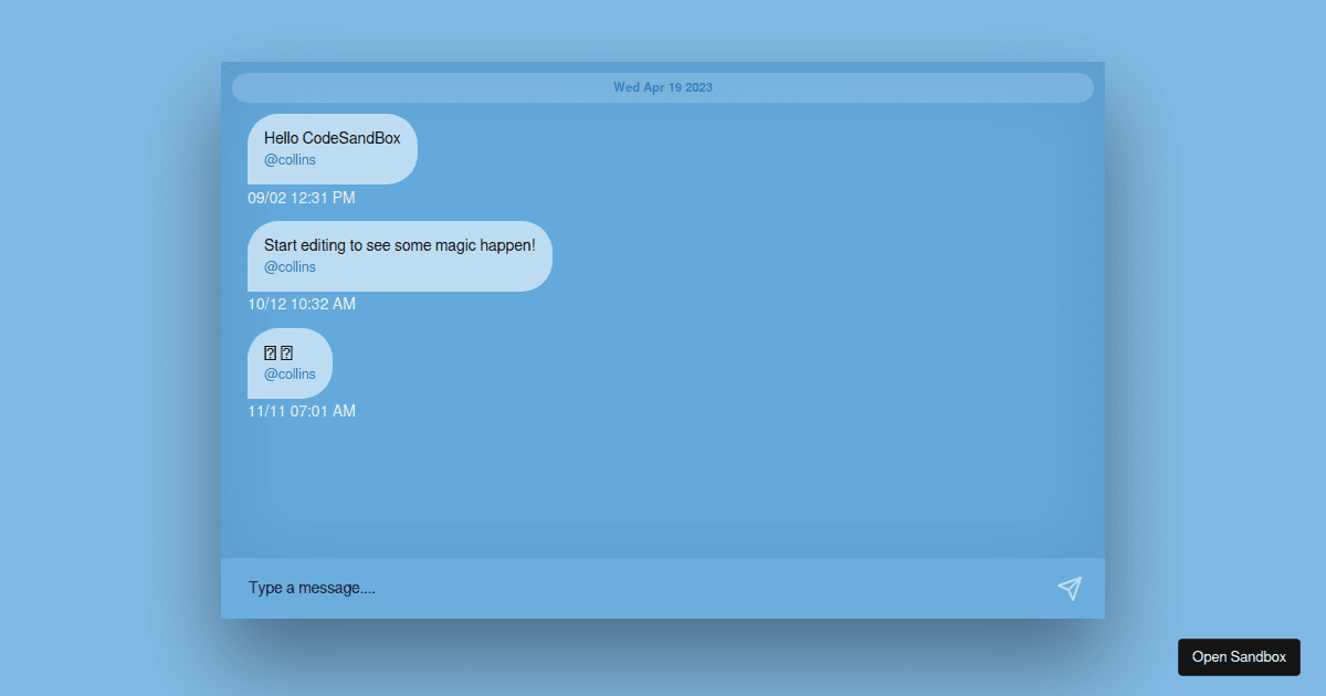 react-chat-app - Codesandbox