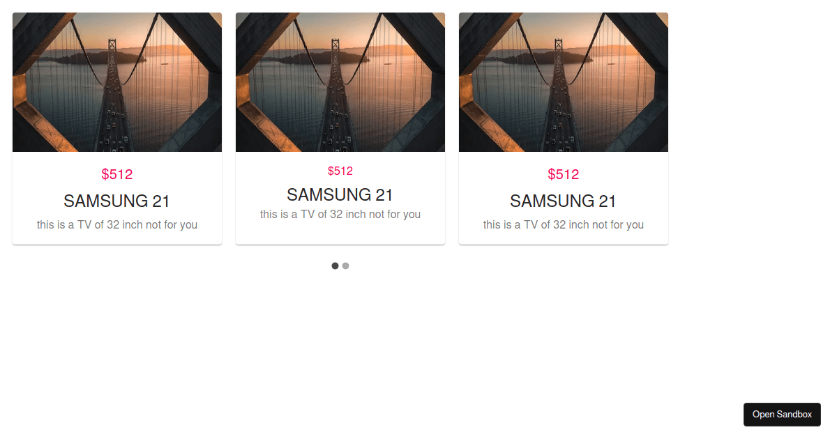 Material UI Card Carousel (forked) - Codesandbox