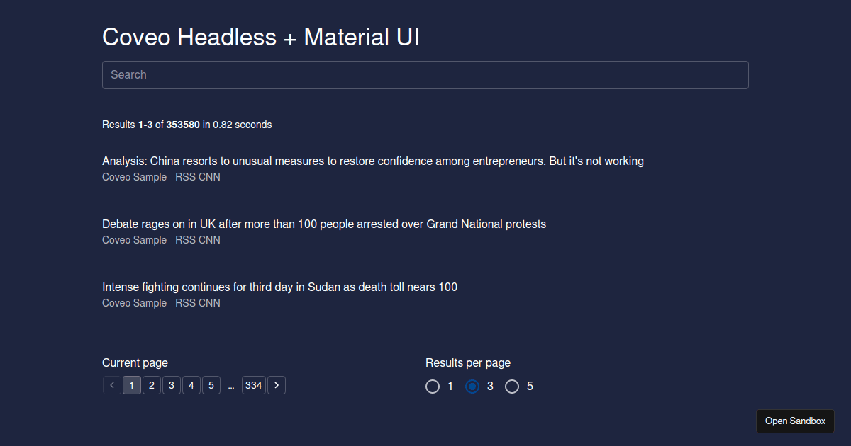 headless playground - Codesandbox