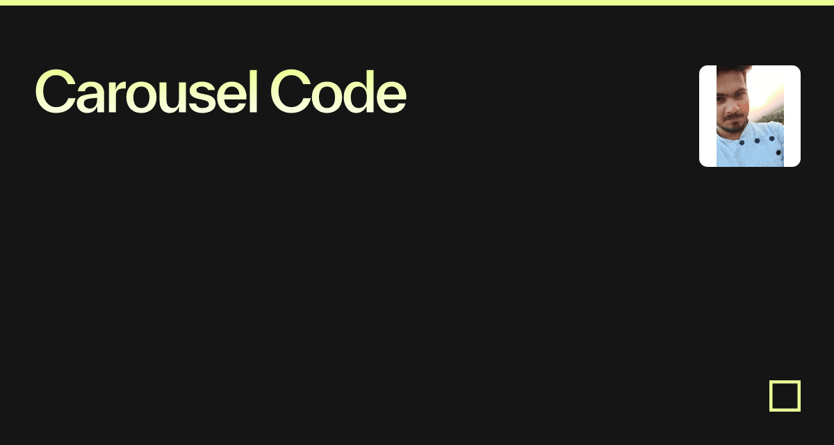 Carousel Code - Codesandbox