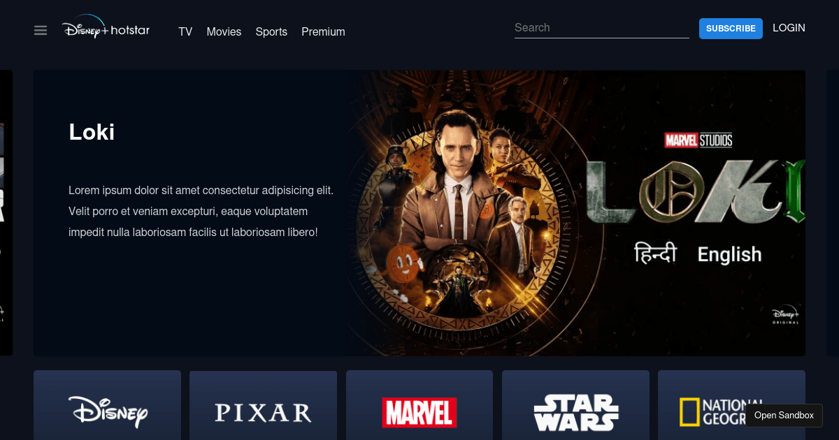 disney-hotstar-clone - Codesandbox