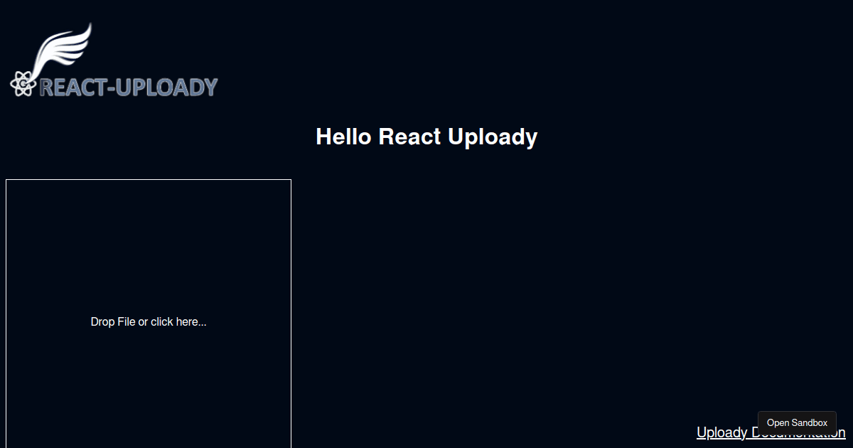react-uploady dnd with asUploadButton - Codesandbox