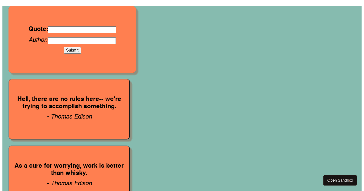 quotes - Codesandbox