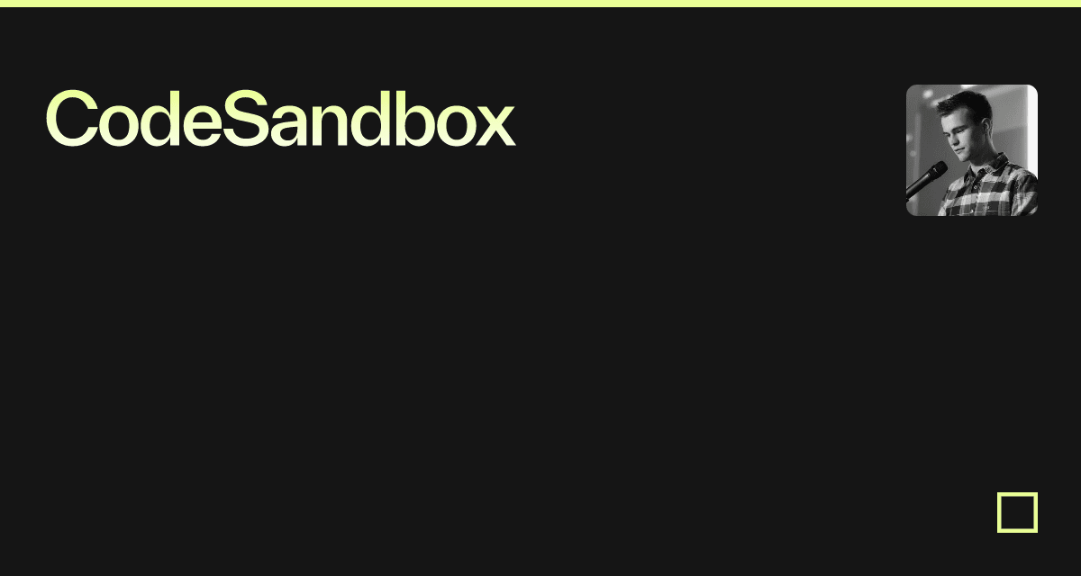 CodeSandbox - Codesandbox