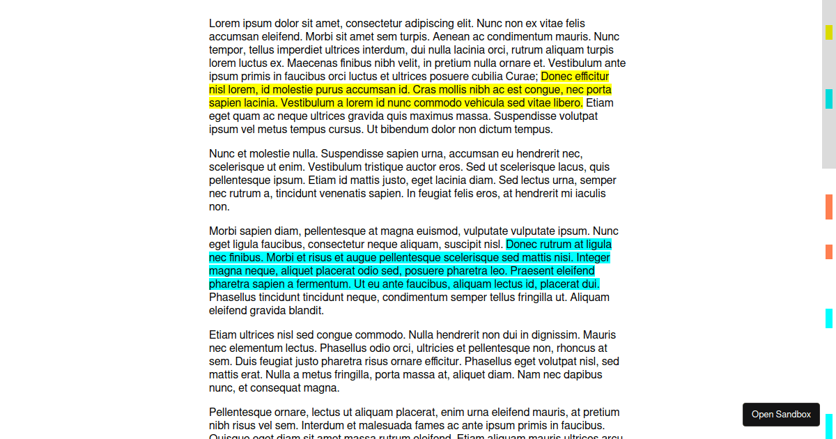 React Article Minimap Demo Forked Codesandbox